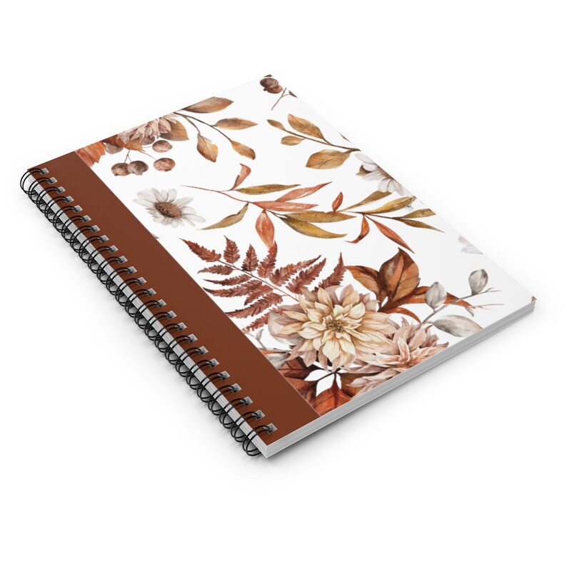 Spiral Notebook - Falling for Fall Cover Journal Lined Paper, Notebook ...