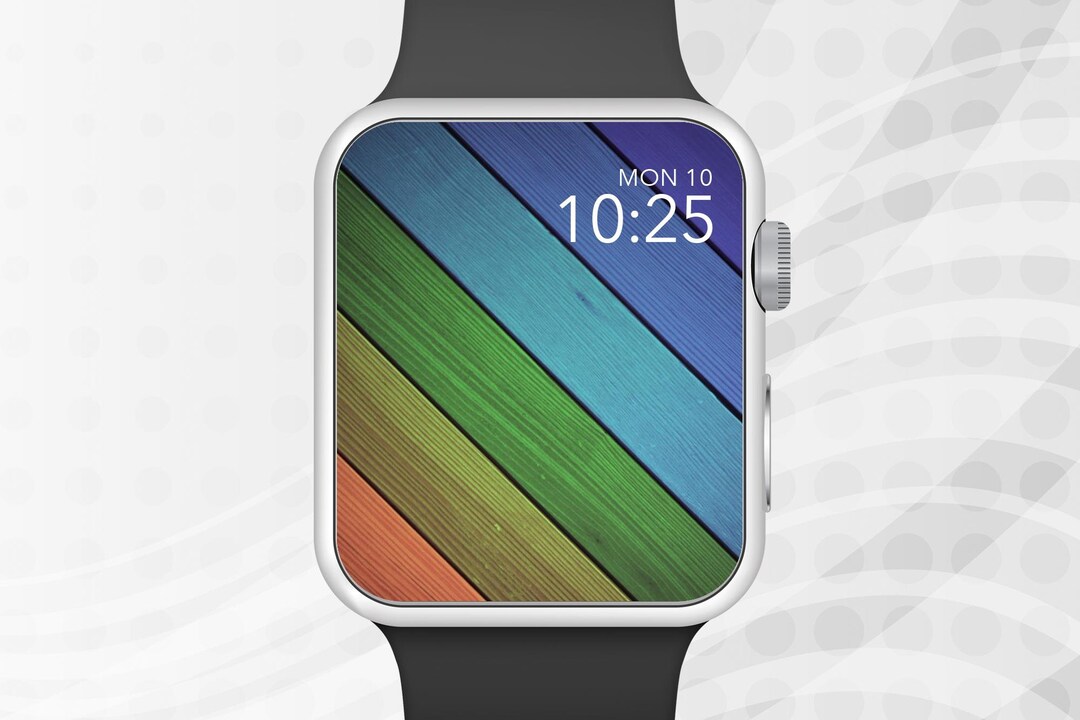 Apple Watch Wallpaper, Multi-color Wood Fence Apple Watch Face Design ...