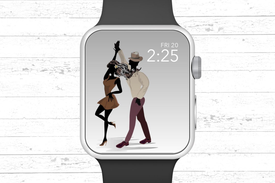 Apple Watch Wallpaper, Black People Dancing Silhouette Apple Watch Face ...