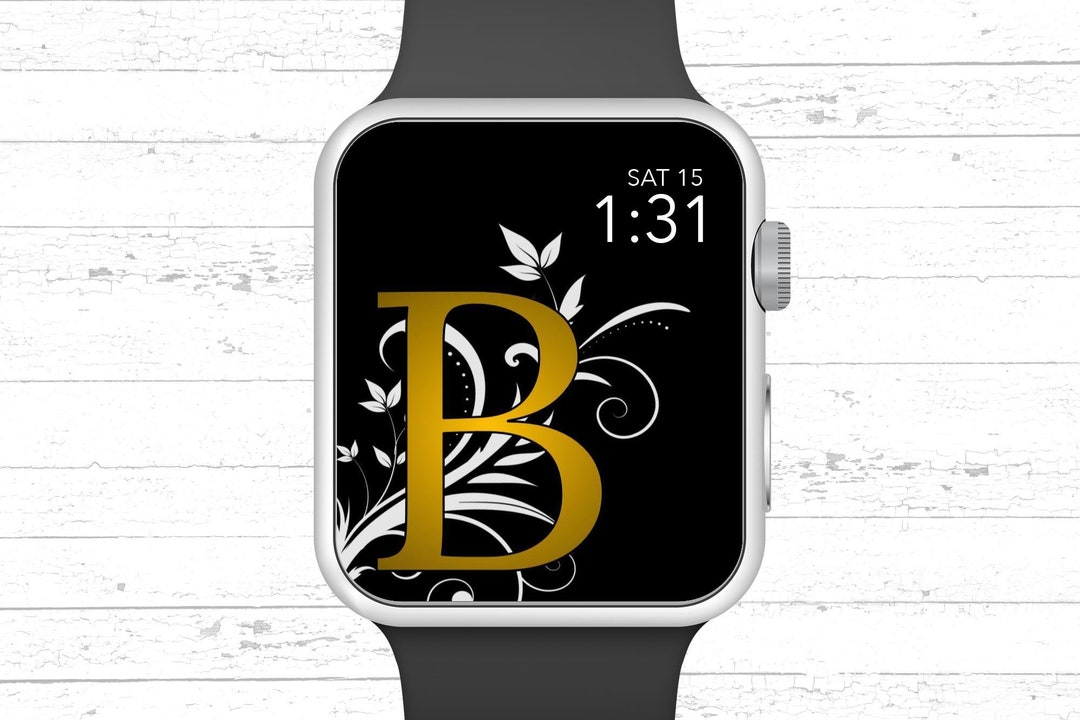 Apple Watch Wallpaper, Monogram B Apple Watch Face Design - Etsy
