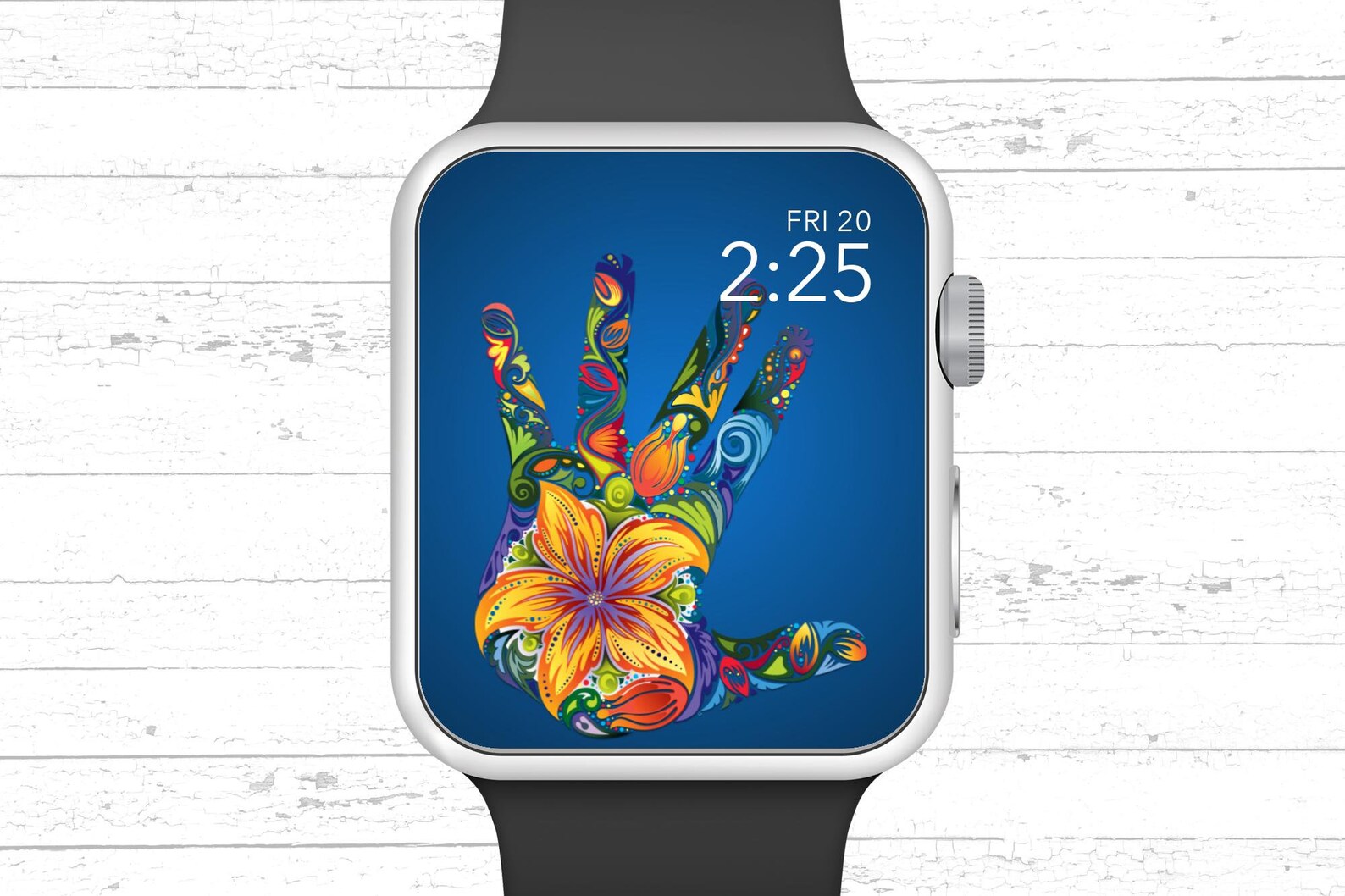 Apple Watch Wallpaper, Flower Art Hand Apple Watch Face Design - Etsy