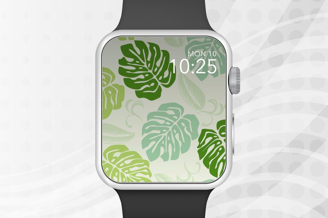 Apple Watch Wallpaper, Illustrated Tree Leaves Art Apple Watch Face ...