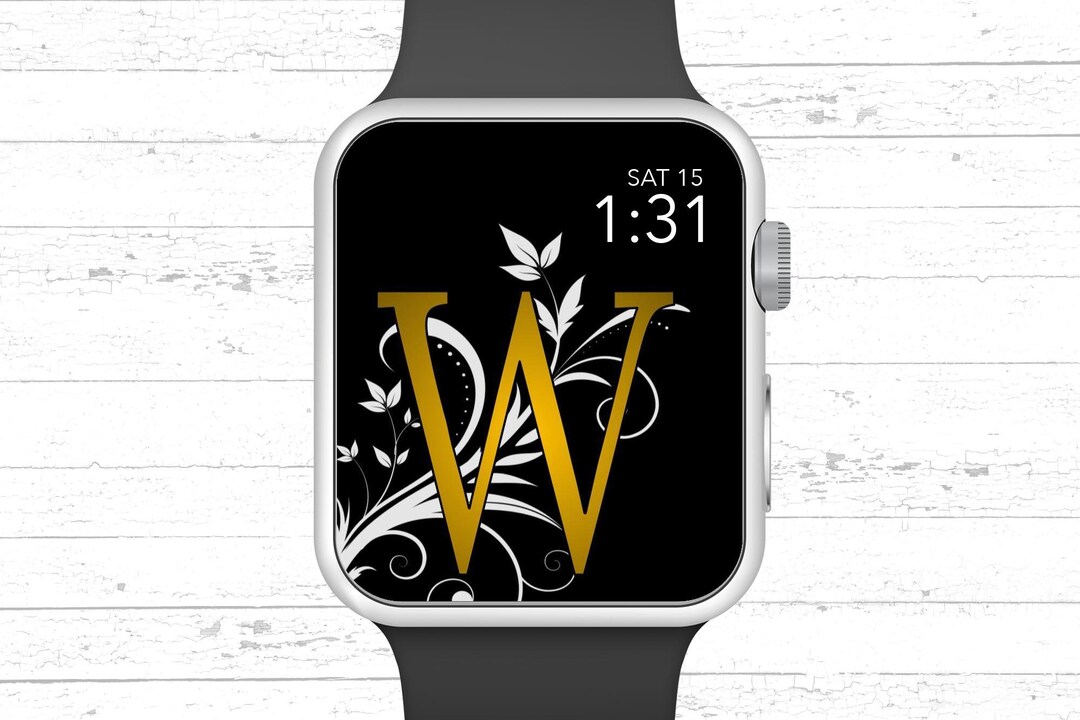 Apple Watch Wallpaper, Monogram W Apple Watch Face Design - Etsy