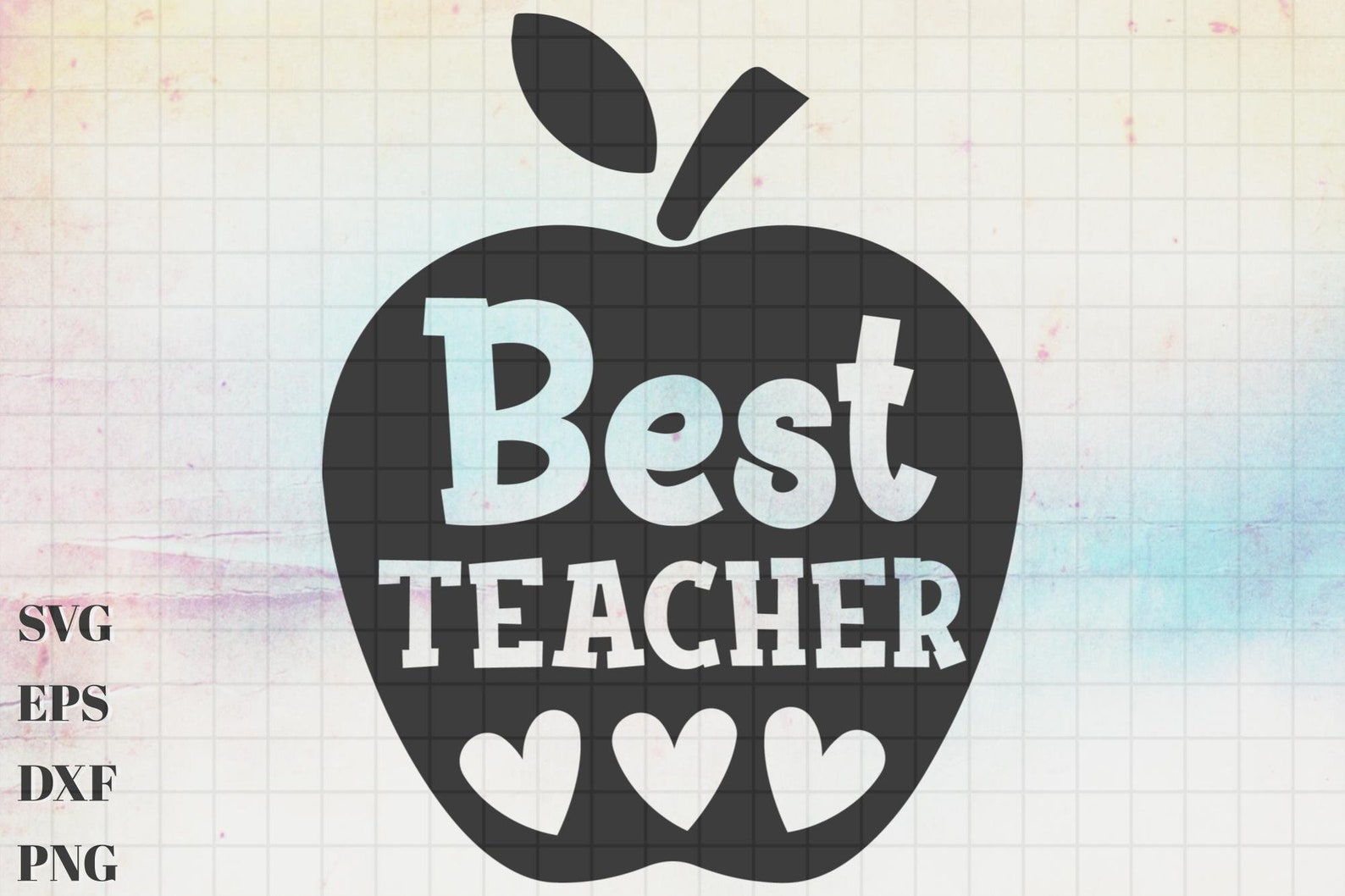 Best Teacher, Best Teacher With Apple, Best Teacher With Hearts ...