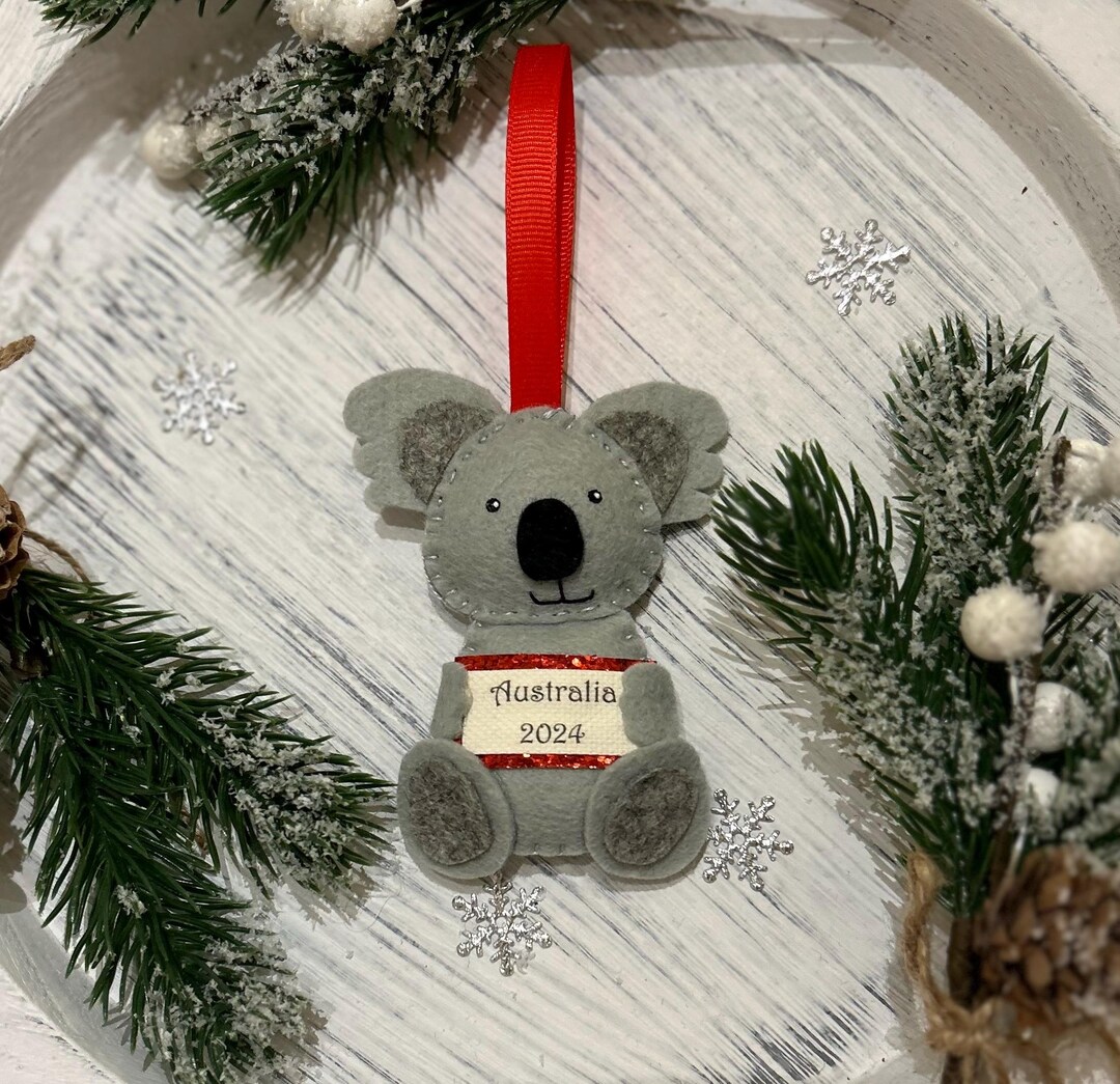 Koala Bear Christmas Ornament 2024 Koala Christmas Tree Decoration ...