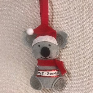 Koala Bear Christmas Ornament Koala Christmas Tree Decoration Koala ...