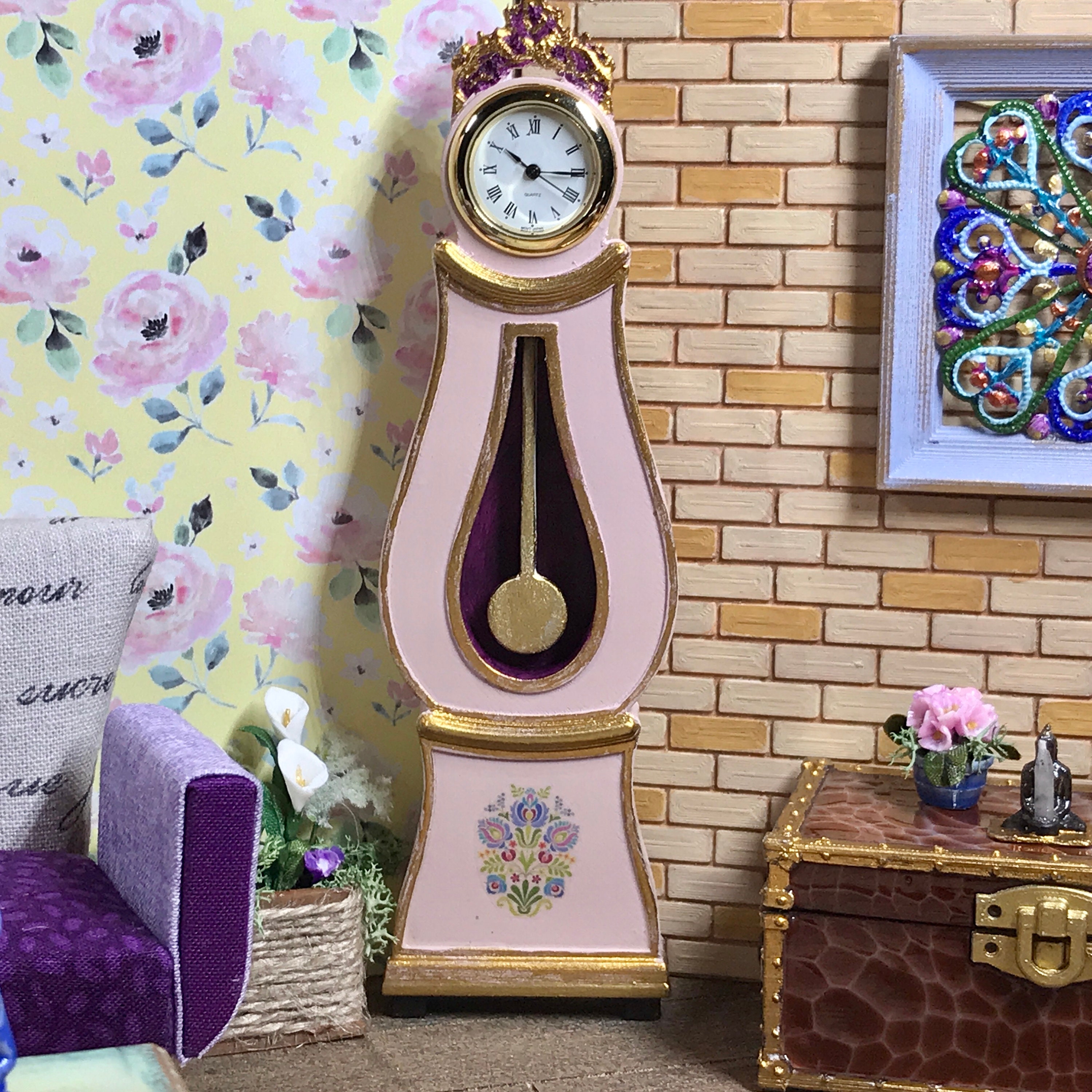 Dolls & Miniatures Mora Clock,Miniature Clock,Dollhouse Furniture ...