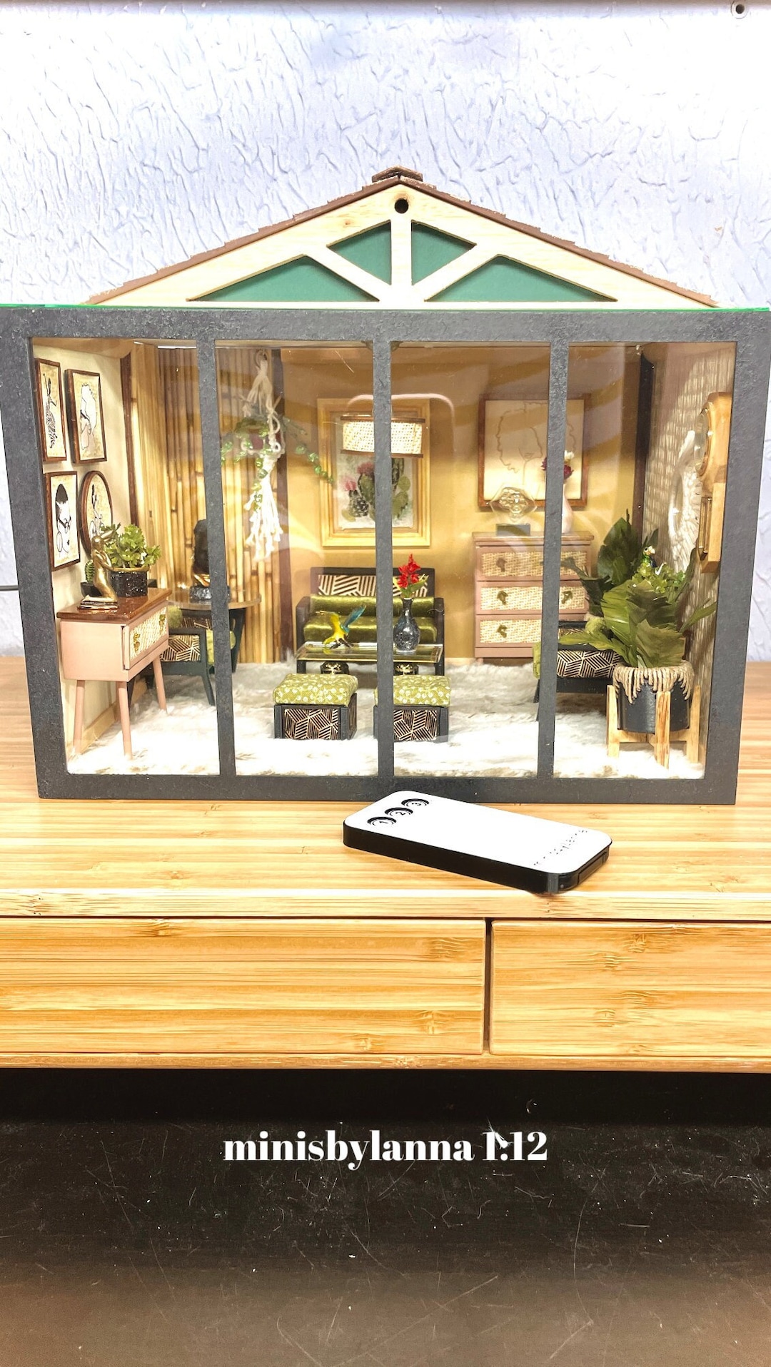 1:12 Dollhouse Roombox Diorama African Room - Decorated or Remote ...