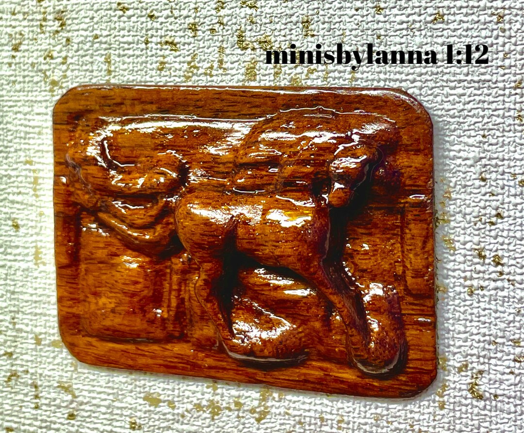1:12 Dollhouse Miniature Arabian Horse Carved in Wood Art Sculpture - Etsy