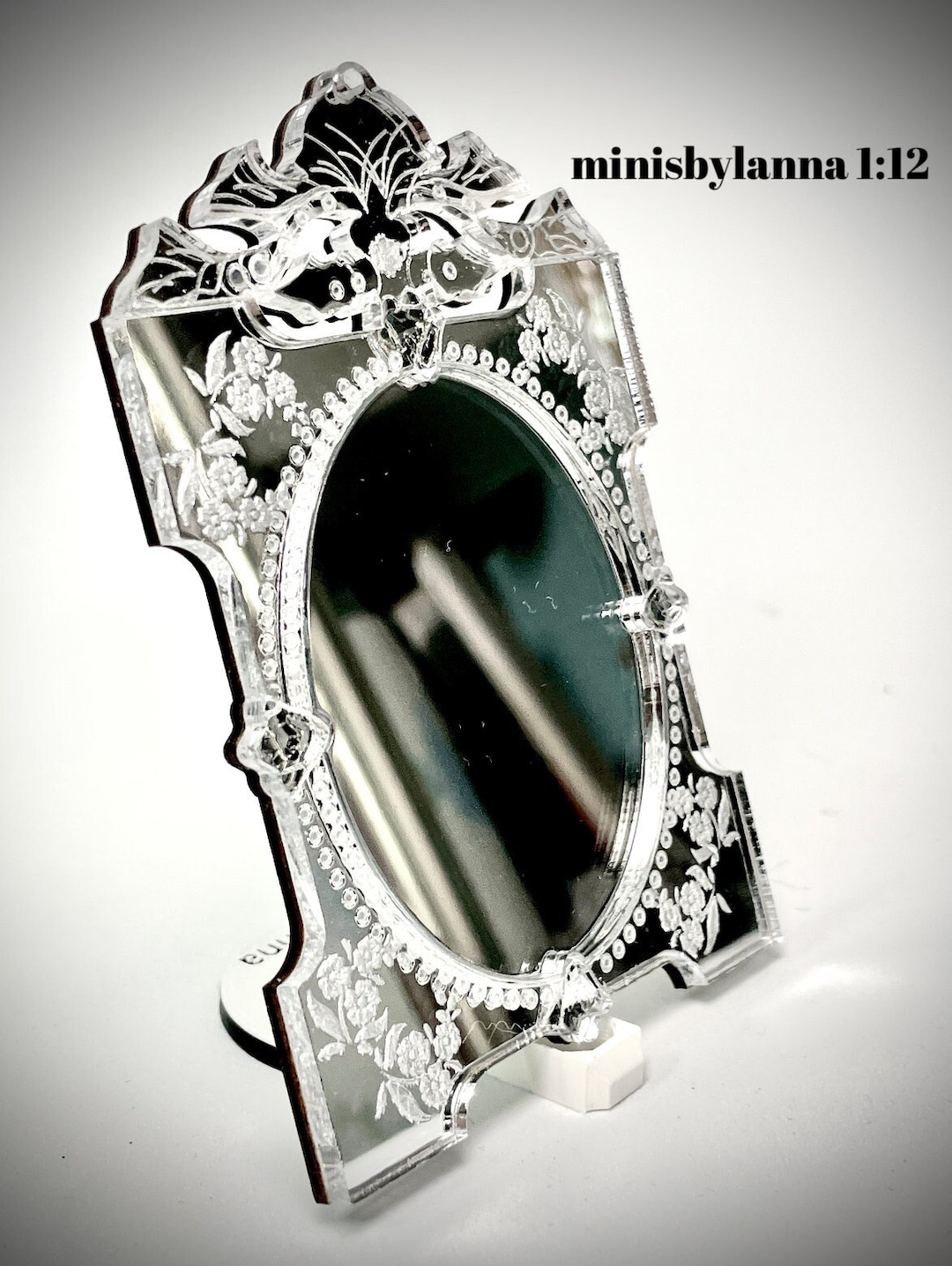 1:12 Dollhouse Miniature Mirror Venetian Blasone Clear Wall - Etsy