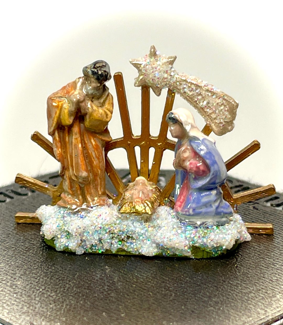 1:12 Dollhouse Miniature Crib in Bethlehem Christmas Figurine - Etsy