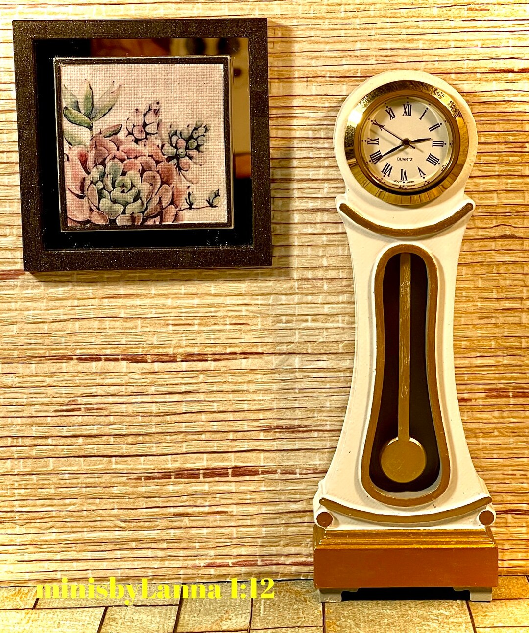 1:12 Dollhouse Miniature Swedish Mora Dalarna Longcase Working Clock ...