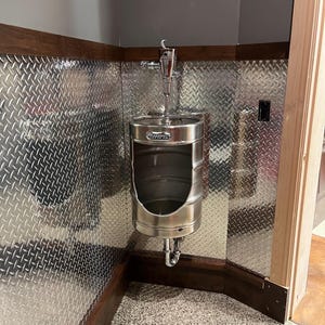 Beer Keg Urinal – Wall Mounted Stainless Steel or Powder Coated Urinal ...