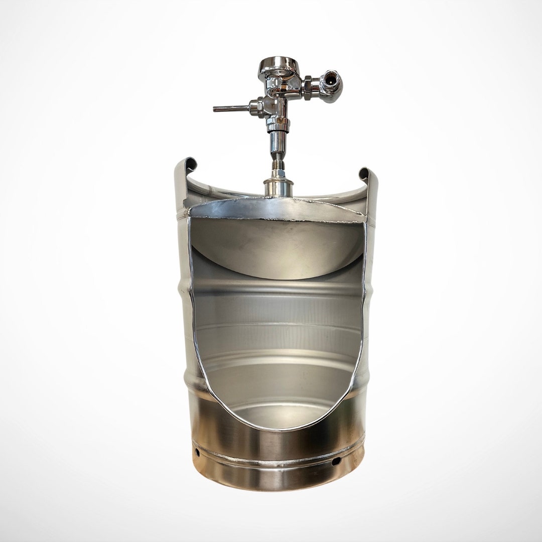 Front-cut Half Keg Urinal -authentic Beer Keg Bathroom Fixture | Man ...