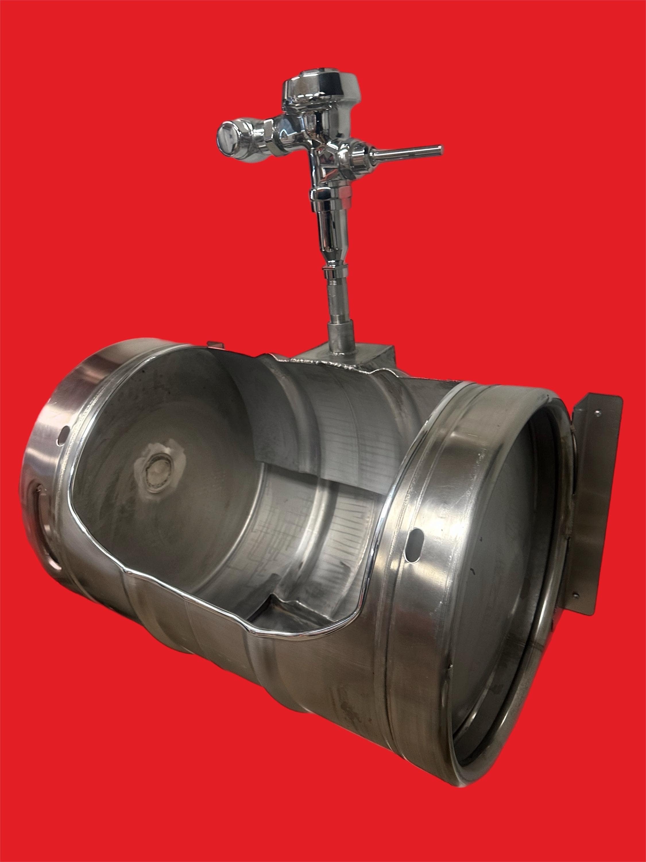 Beer Keg Urinal Trough – Industrial Stainless Steel Bar & Brewery ...