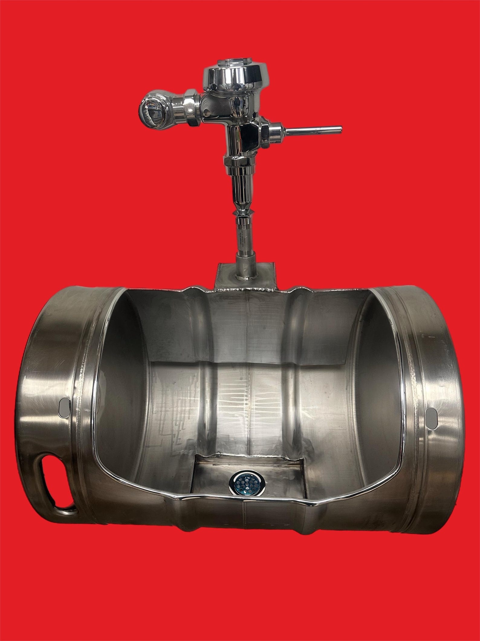 Beer Keg Urinal Trough – Industrial Stainless Steel Bar & Brewery ...