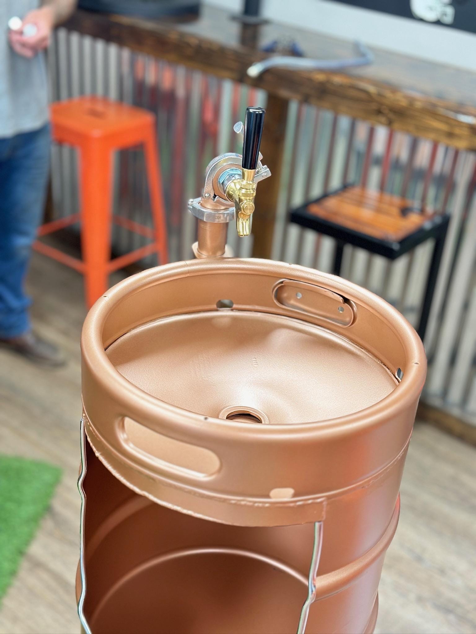 Beer Keg Urinal & Sink Combo – All-in-one Industrial Bar Bathroom ...