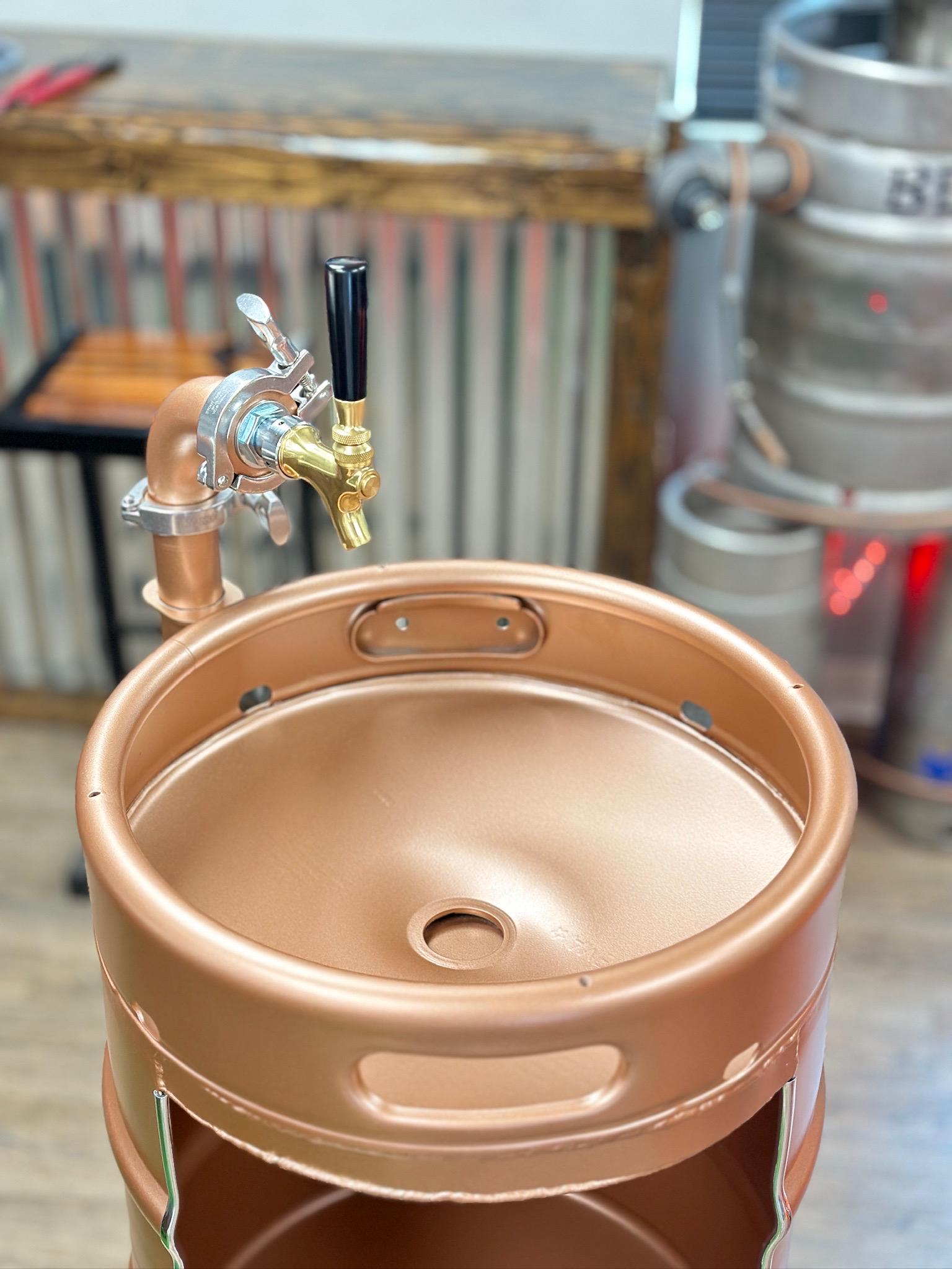 Beer Keg Urinal & Sink Combo – All-in-one Industrial Bar Bathroom ...