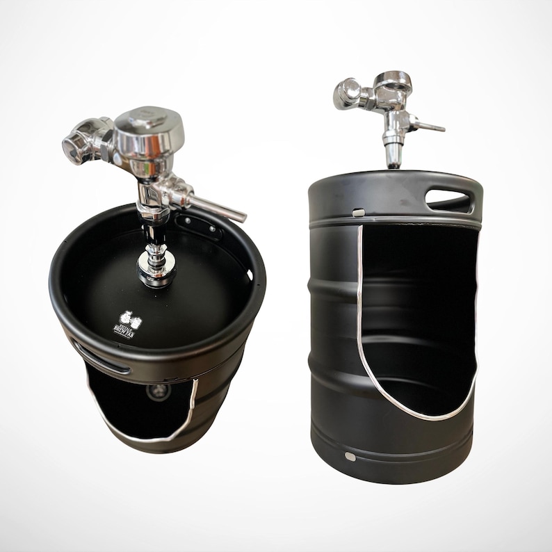 Beer Keg Urinal – Wall Mounted Stainless Steel or Powder Coated Urinal ...