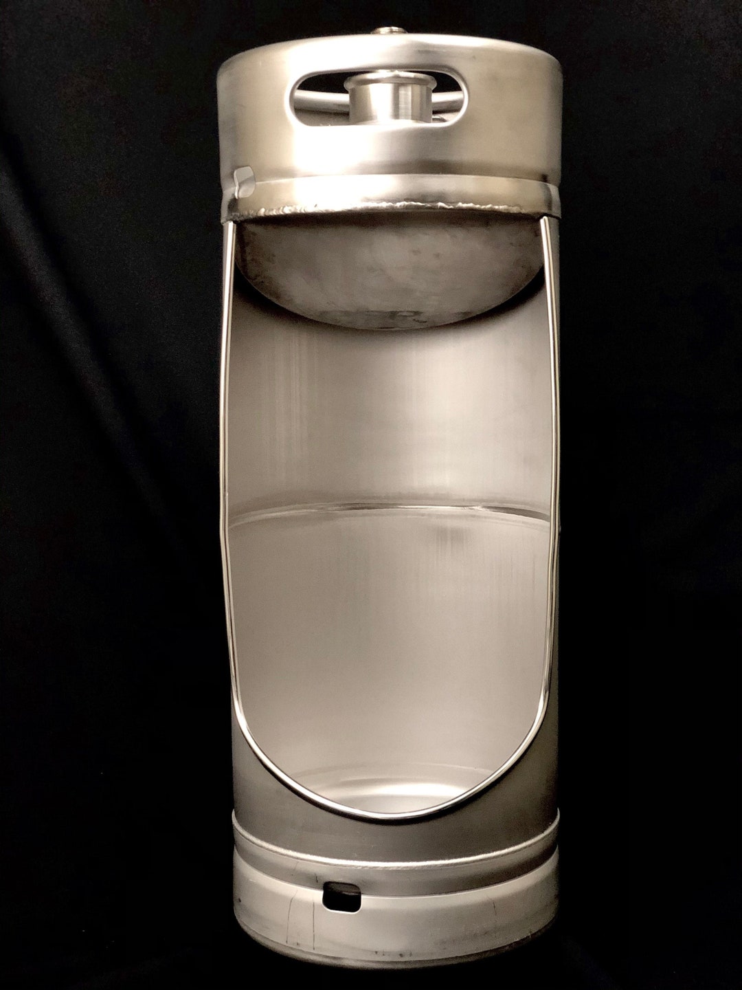 Beer Keg Urinal With Flusher | Stainless Steel Man Cave Fixture - Etsy