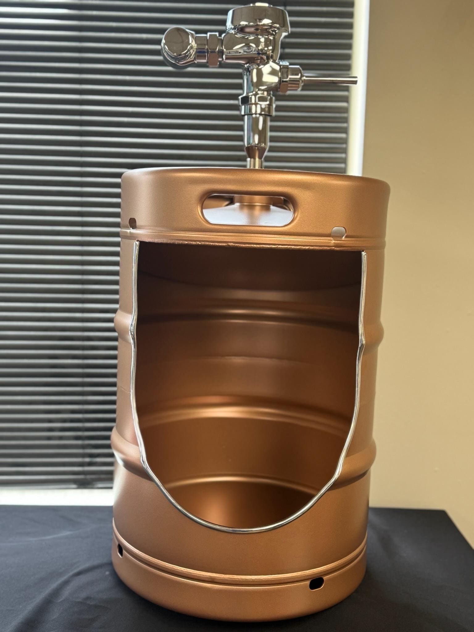 Beer Keg Urinal – Wall Mounted Stainless Steel Urinal for Bar, Brewery ...