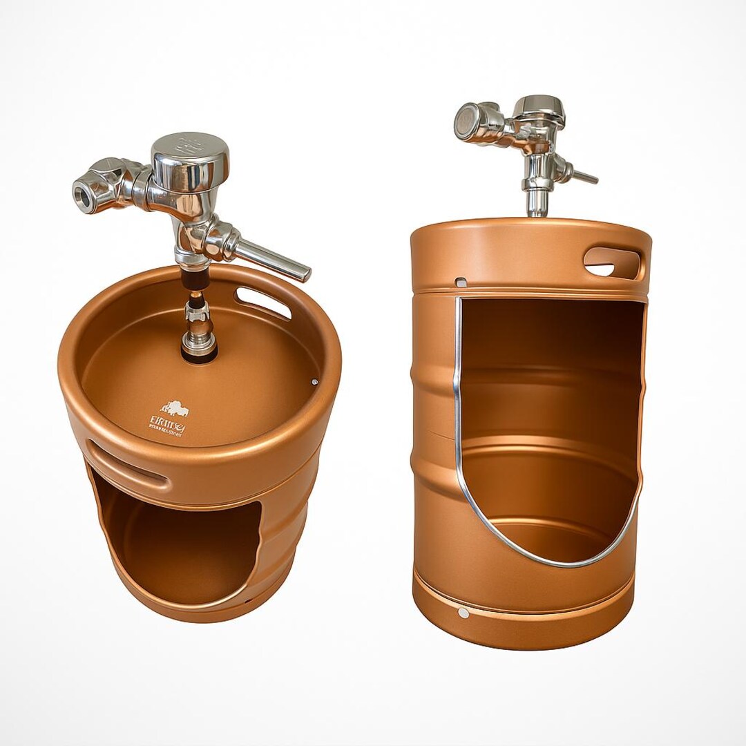 Copper Powder-coated Half Keg Urinal – Man Cave Bathroom Fixture - Etsy