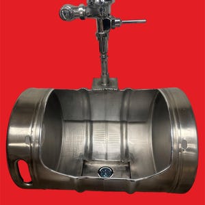 Beer Keg Urinal Trough – Industrial Stainless Steel Bar & Brewery ...
