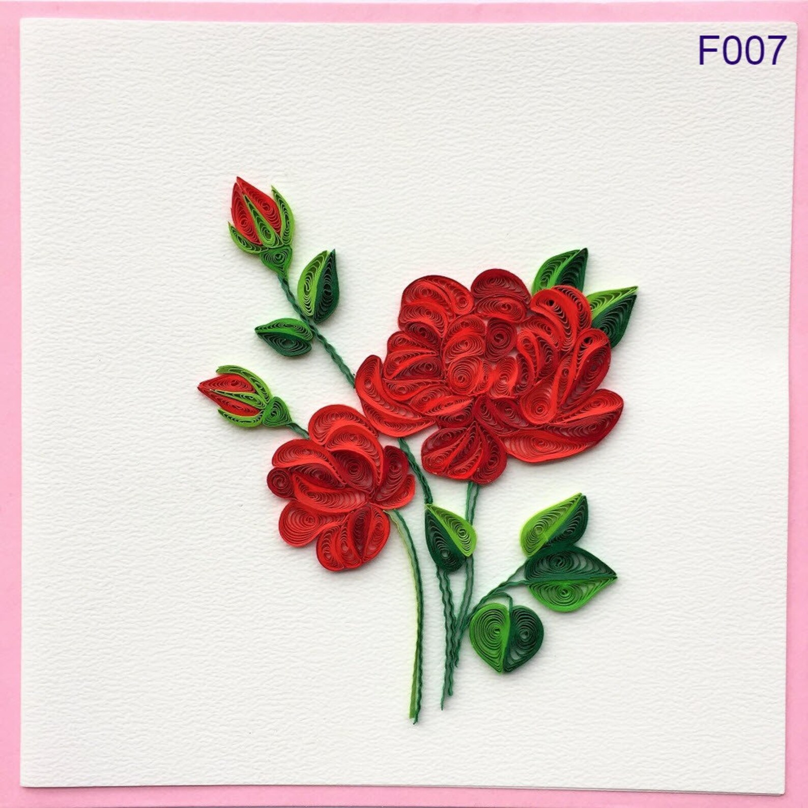Red Rose and Hibiscus Flowers Quilling Cards - Etsy