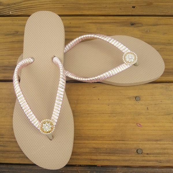 Pearl Flip Flops - Etsy