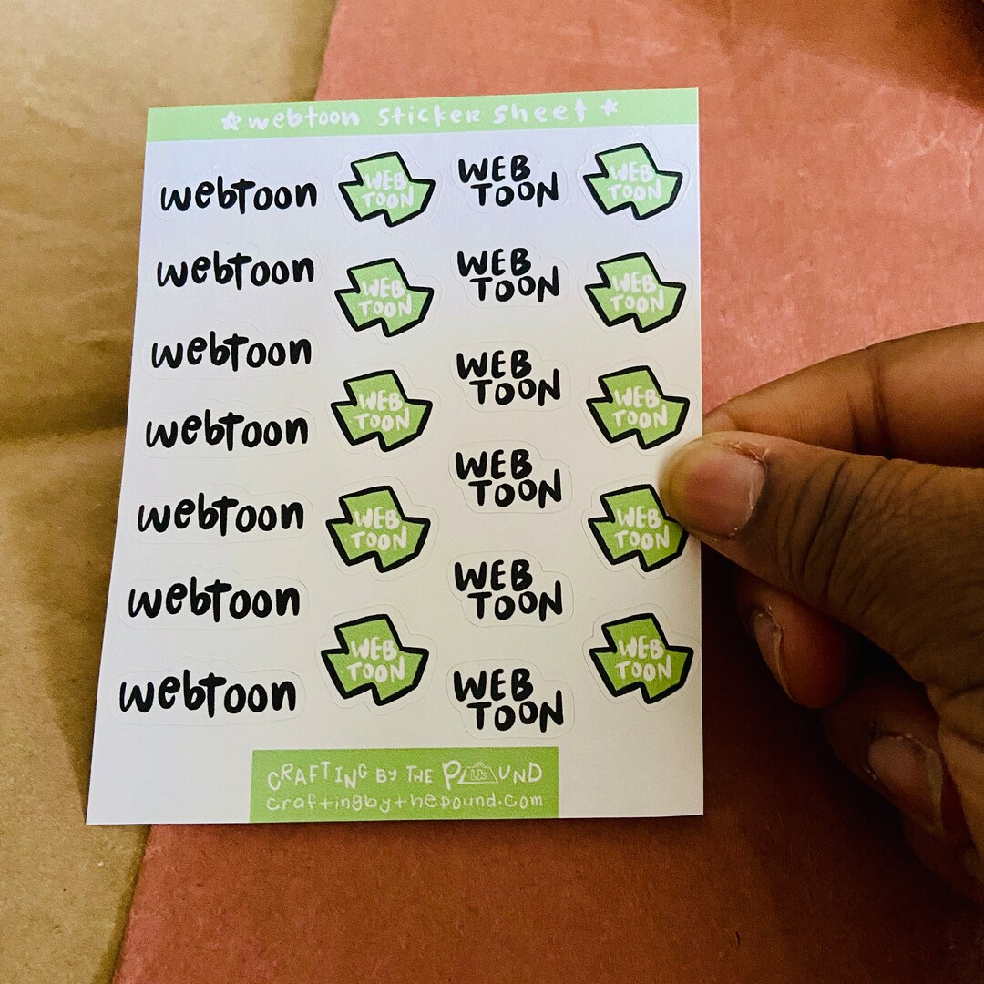 Webtoon Doodle and Hand Lettered Sticker Sheet 4x5, 23 Stickers - Etsy