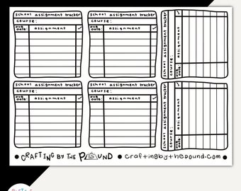 Teacher Homework Tracker - Etsy