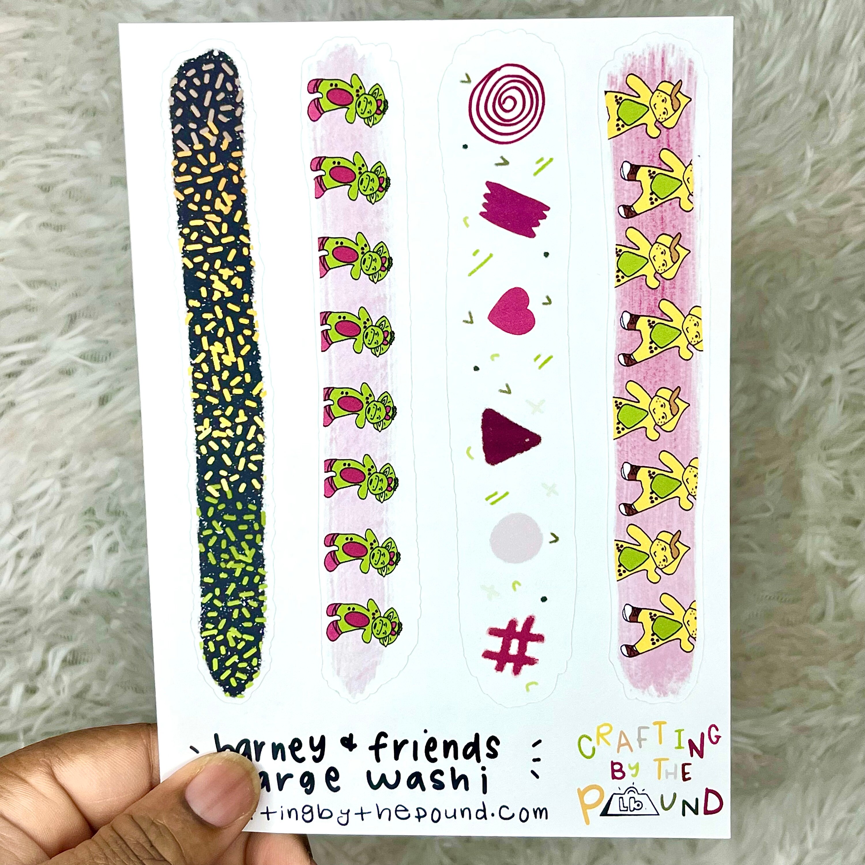 Friends Checklist Sticker Sheet Barney Stickers Doodle Barney Sticker ...