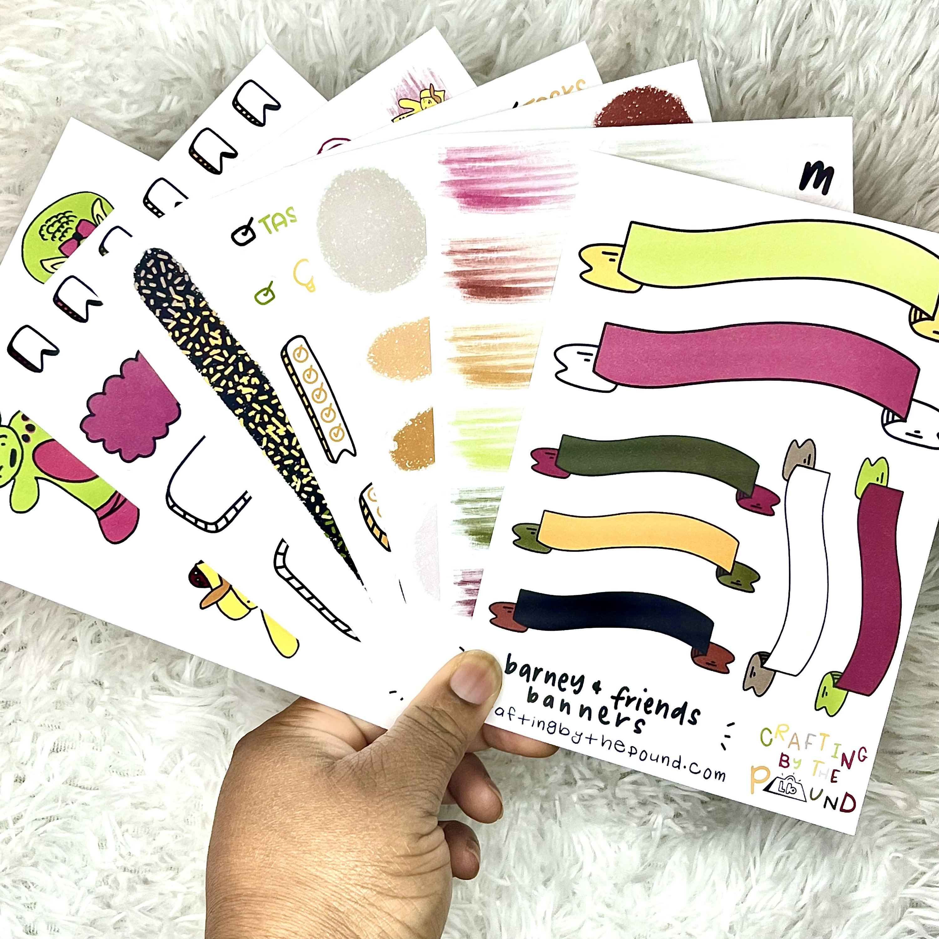 Friends Checklist Sticker Sheet Barney Stickers Doodle Barney Sticker ...