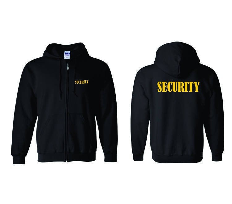 Security Full Zip Hoodie SECURITY - Etsy