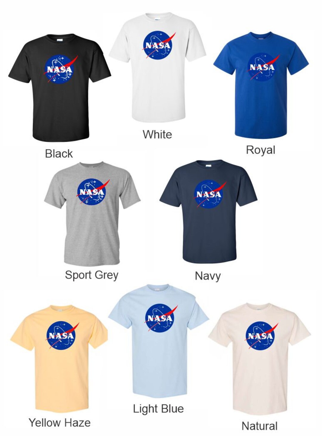 Nasa Color Shirts - Etsy