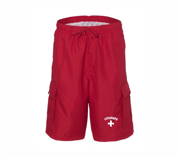 Striped Swim Trunks Shorts Lifeguard - Etsy New Zealand