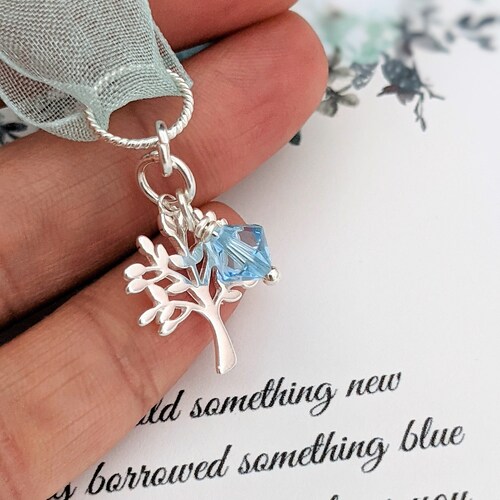 Bridal Bouquet Charm Something Blue for Bride From Mom Gift - Etsy