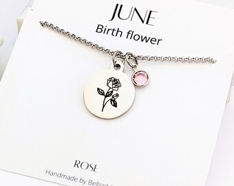 June Birthstone Necklace - Etsy