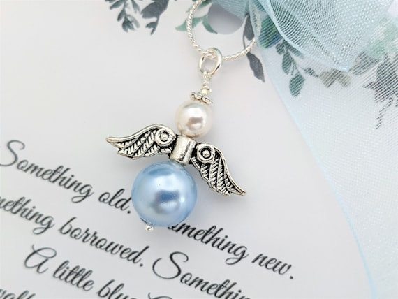 Something Blue Angel Charm Something Blue for Bride Memorial - Etsy