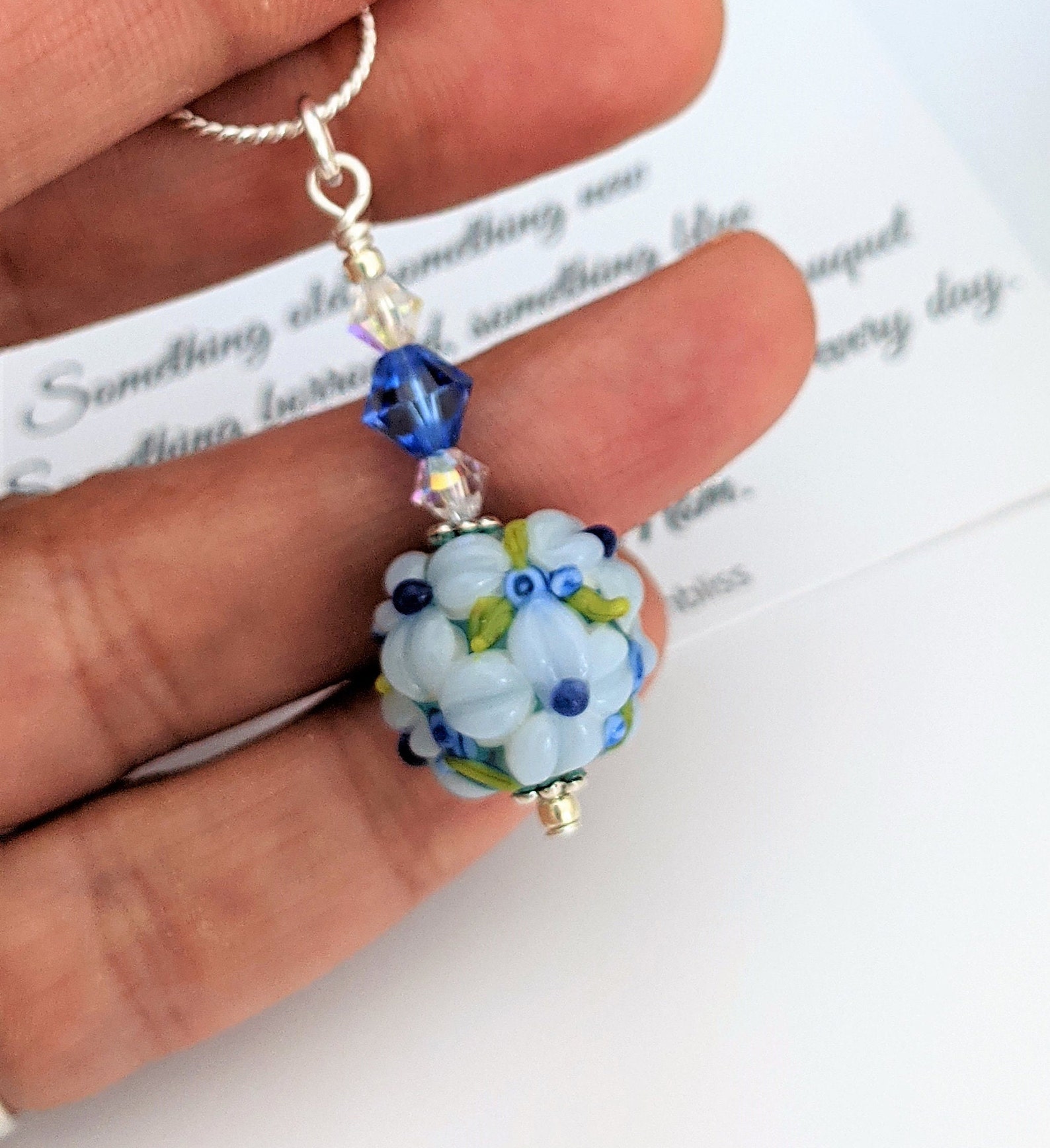 Bridal Bouquet Charm Something Blue for Bride From Mom Gift - Etsy