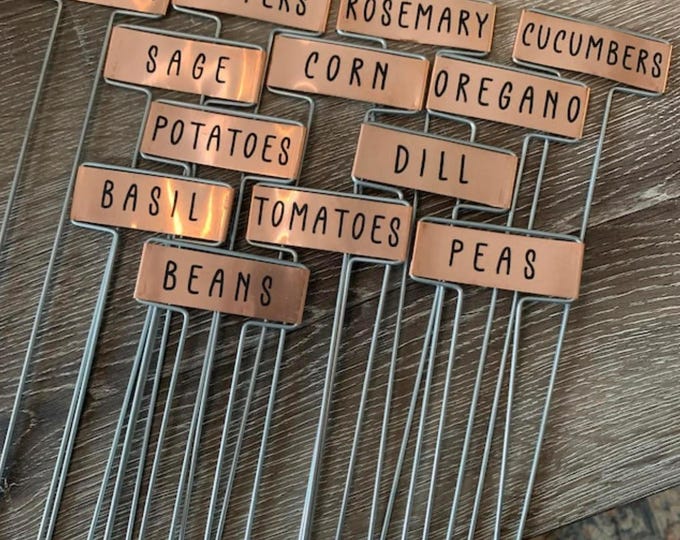 20, 40, 80 Packs of Copper Garden Markers + Labels + Oil Based Marker ...