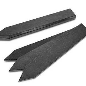 Slate Garden Stakes With Labels and Oil Based Pen | Reusable Plant ...