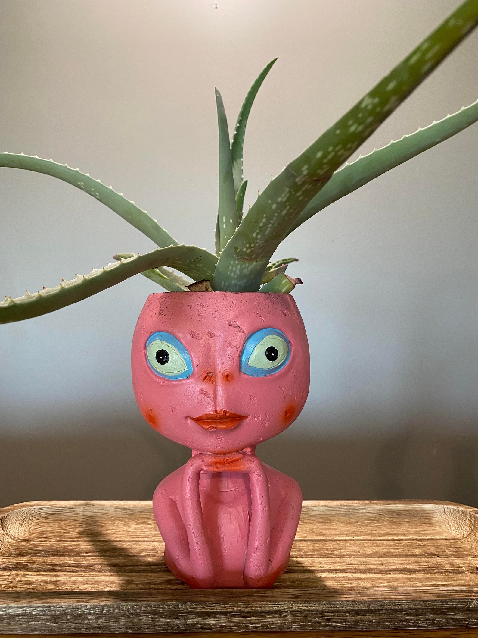 Pink Alien Planter / UFO / Alien Flower / Girl Planter / - Etsy