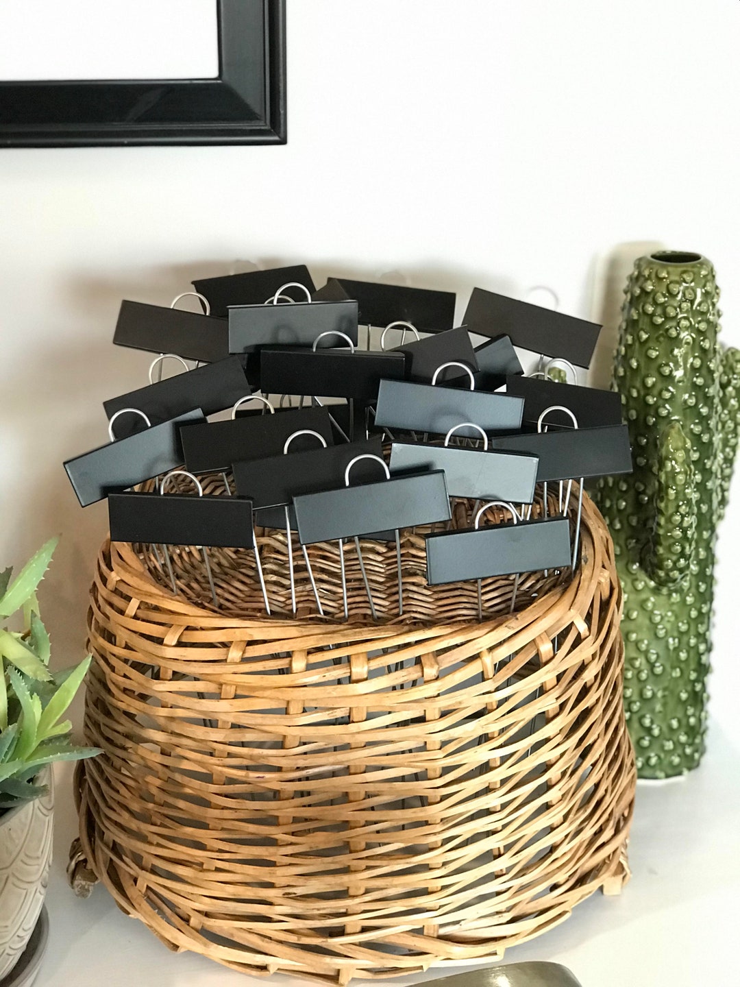 25 Pack Black Table Markers White Paint Marker / Garden Marker ...