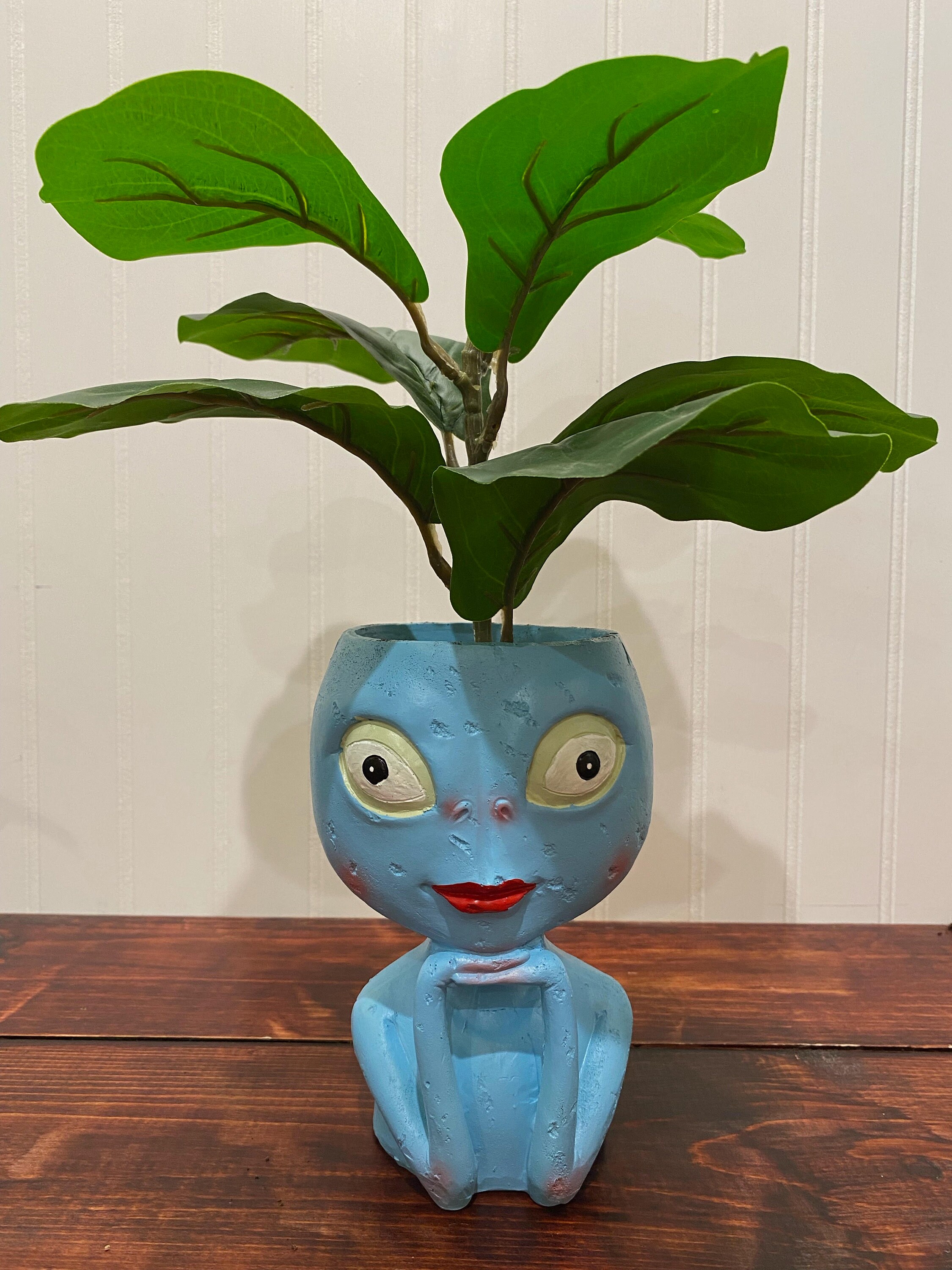 Pink Alien Planter / UFO / Alien Flower / Girl Planter / - Etsy