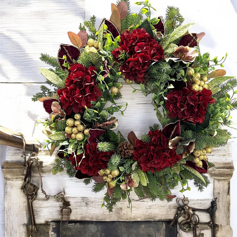 Hydrangea Wreath - Etsy