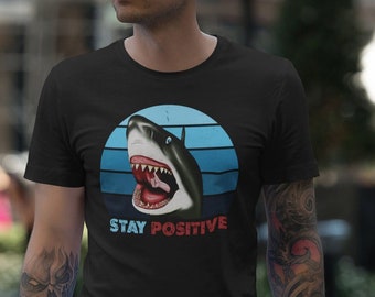 Stay Positive Shark - Etsy