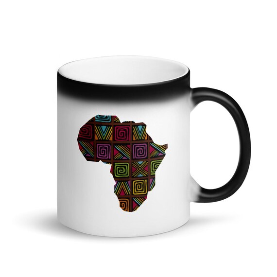 Home & Living African Colorful Pattern Africa Map mug Africa Print ...