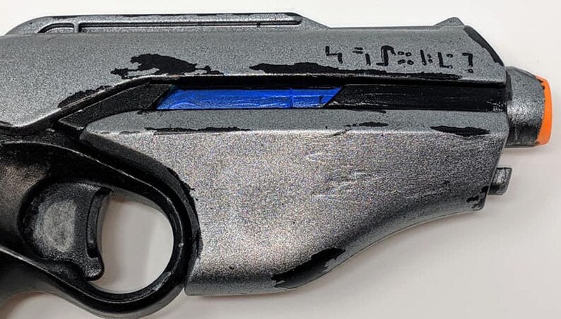 Cyberpunk/ Futuristic Blaster - Silver With Blue Strip - Etsy