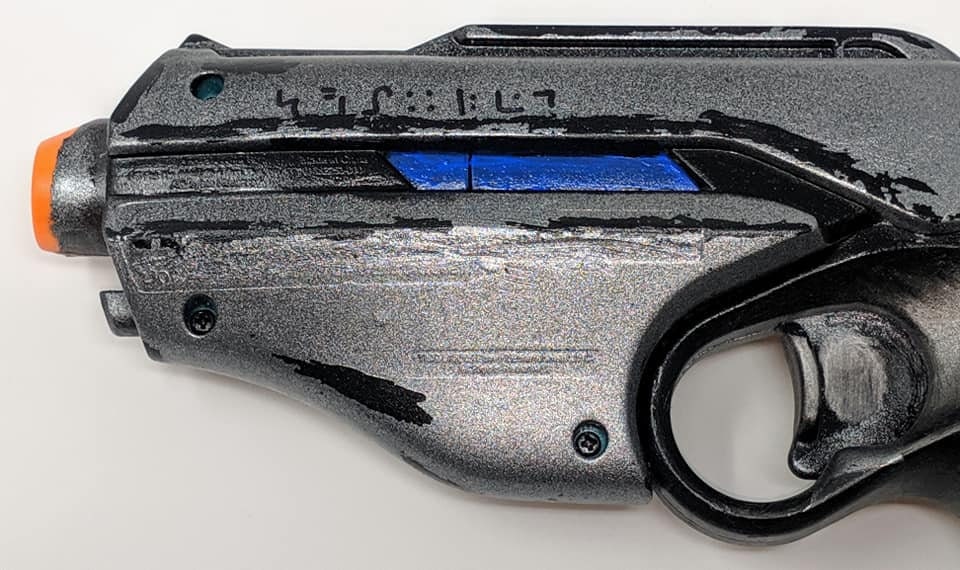 Cyberpunk/ Futuristic Blaster - Silver With Blue Strip - Etsy